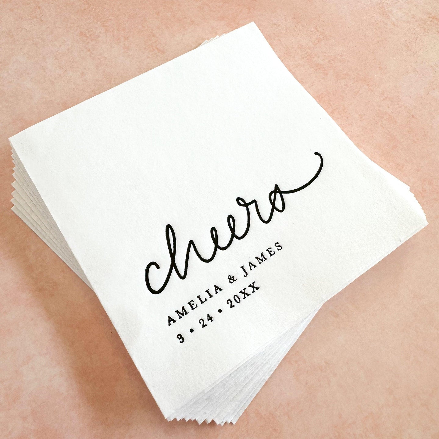 Cheers Personalized Cocktail Napkins – Plum Grove Design