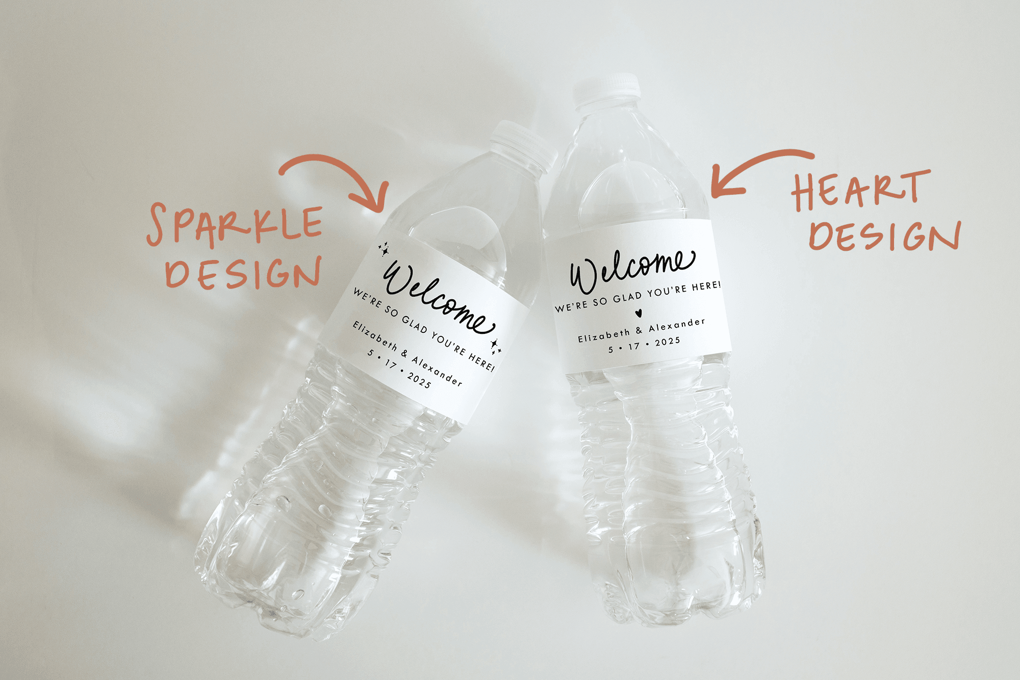 Wedding Welcome Personalized Water Bottle Labels – Plum Grove Design
