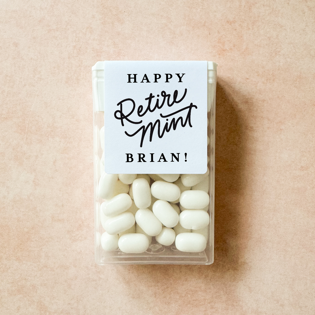 Retire-MINT Custom Tic Tac Labels - Retirement Party Favors – Plum ...