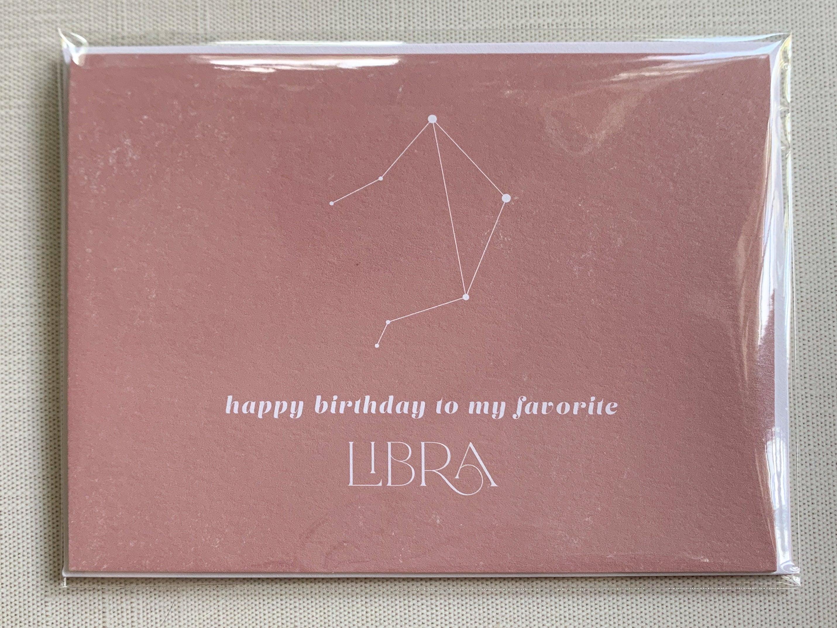 Birthday Card for Libra – Plum Grove Design