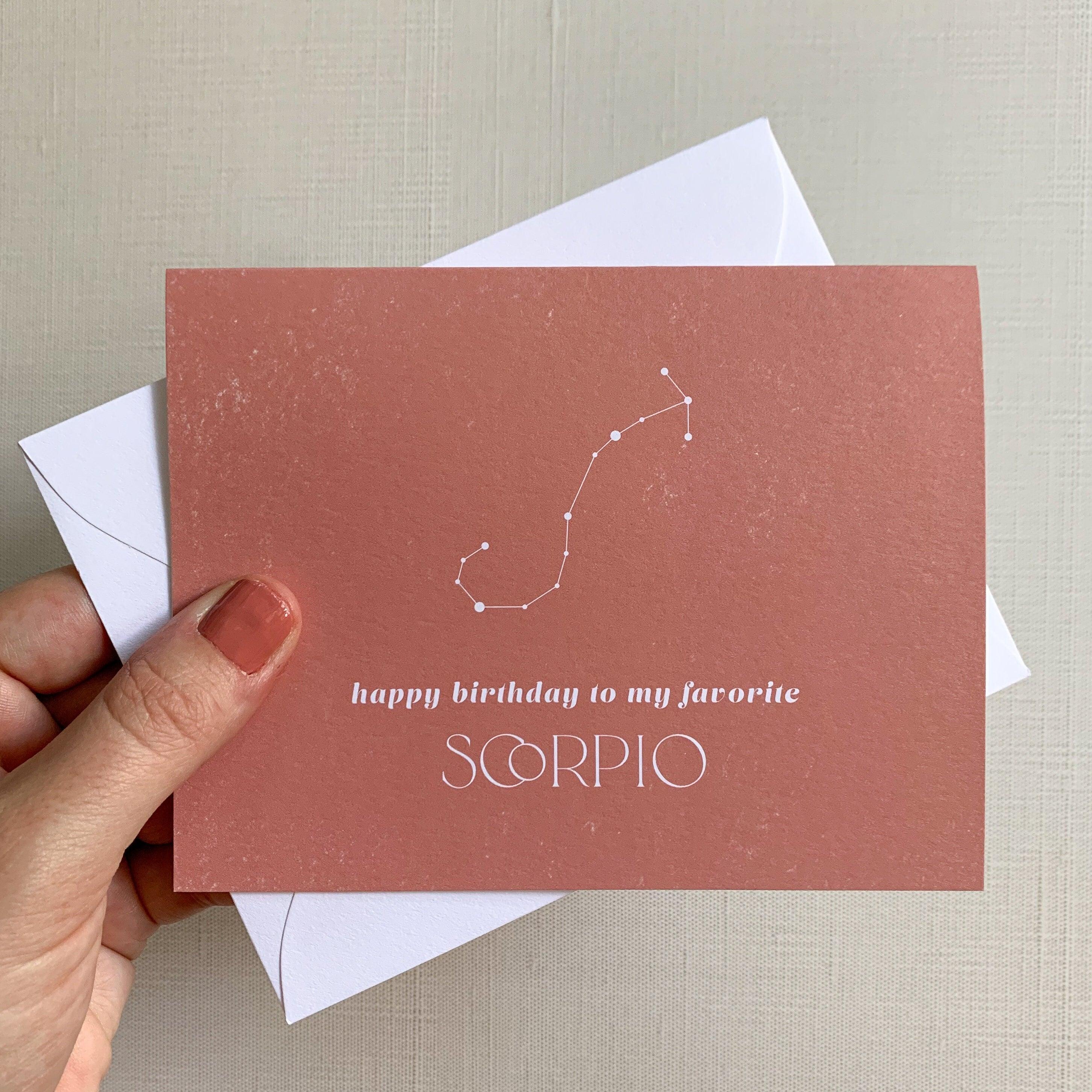 Birthday Card for Scorpio – Plum Grove Design